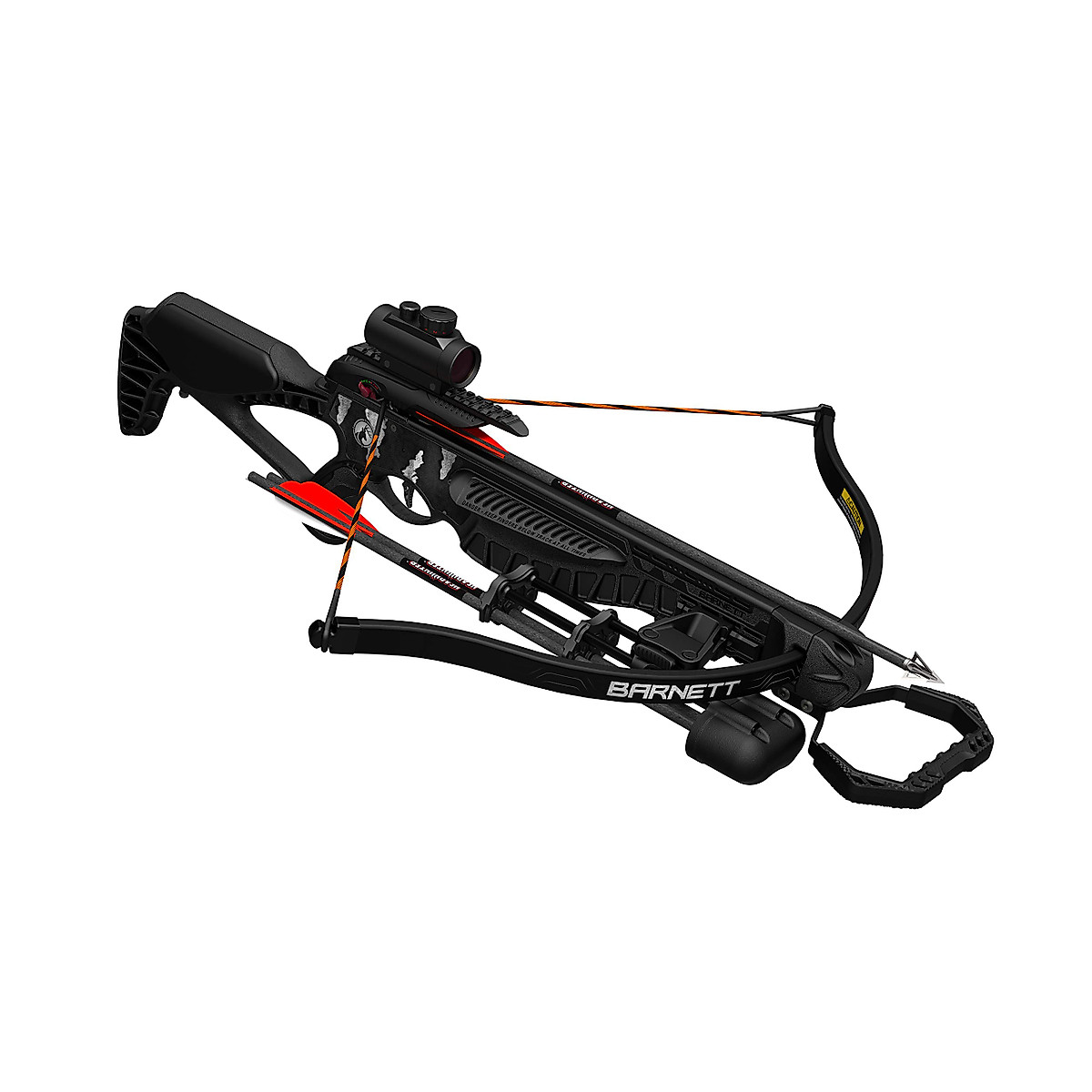 BARNETT Blackcat Recurve Crossbow Hunting Package, with Red Dot Sight, 2 Arrows, Lightweight Quiver, Shoots 260 Feet Per Second, Black Strike