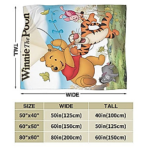 Jichi Throw Blanket Toddler Baby Boys Girl Cute Bear Nursery Crib Bedding Cozy Luxury Soft Flannel Sofa Chair Bed Living Room Bedroom Adult 50''X40''