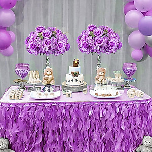 BLOSMON Artificial Flower Balls Wedding Centerpieces 2 Pcs 15.7" Large Lilac Fake Flowers Rose Hydrangea Ball Arrangement Center Pieces for Table Silk Floral Bouquet for Wedding Party Home Decor