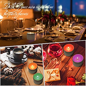 DINGPAI Candle Tin 18 Piece, 4 oz, Candle Containers for DIY Candle Making