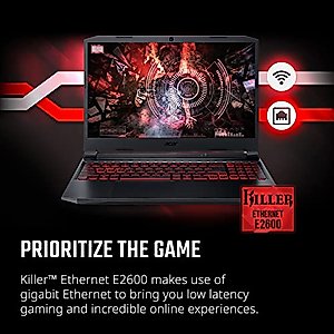 Acer Nitro 5 AN515-57 Gaming Laptop Intel Core i7-11800H NVIDIA RTX 3050 Ti 15.6" FHD 144Hz IPS Display 8GB DDR4 512GB NVMe SSD Killer Wi-Fi 6 Backlit Keyboard (Renewed)