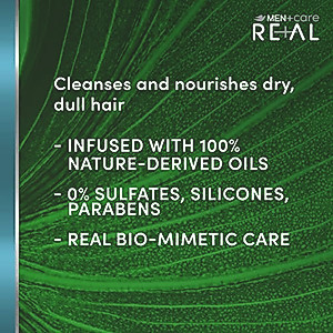 DOVE MEN + CARE Real Bio-Mimetic Care Hair Care Renew 2 Count For Dull, Dry Hair Sulfate-Free Shampoo + Conditioner with Coco Fatty Acid + Vegan 10 Oz