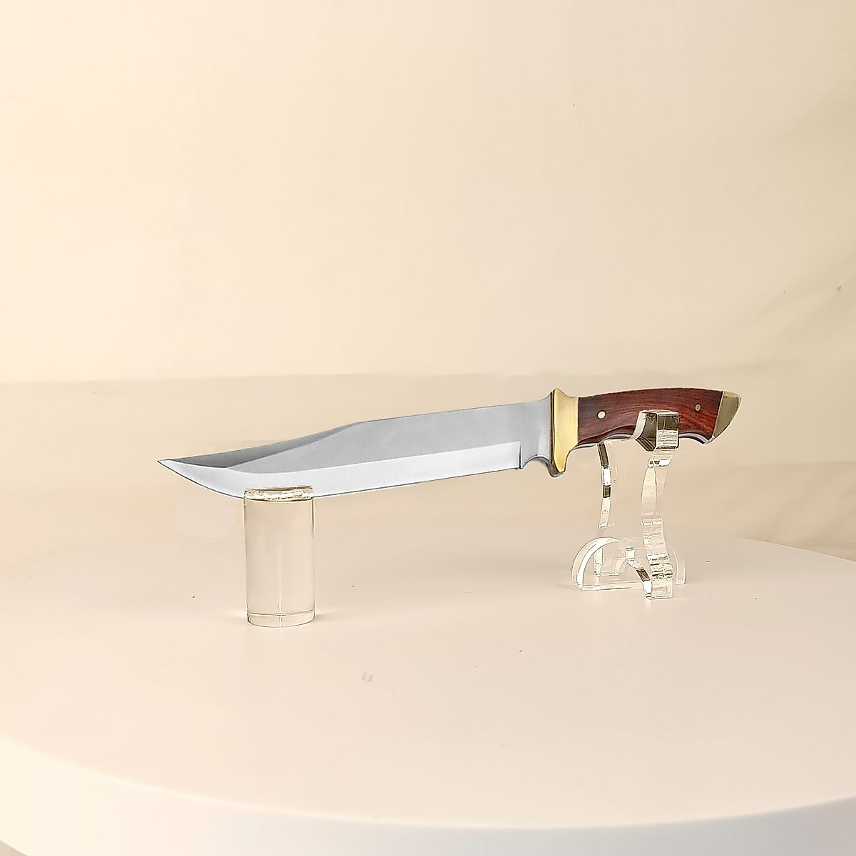 knife stand Knife Display Stand Acrylic Knife Display Stand Stand Fixed Blade Knife for single knife hut home decoration (Cylindrical 1 set)