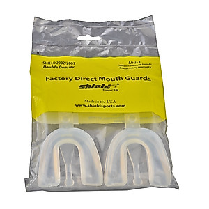 Shield Sports - Adult Double Density Mouth Guard with Strap - 2 Pack - Made in The USA