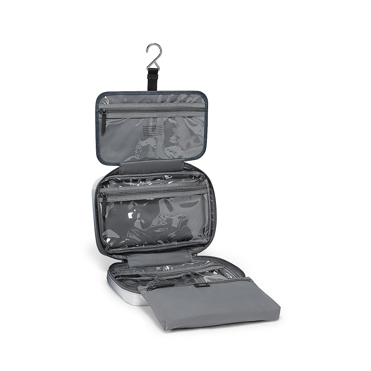 TUMI - Voyageur Madeline Cosmetic - Travel Makeup Bag for Women - Hanging Cosmetics Case - Detachable Zipper Pouch - Grey Ombre