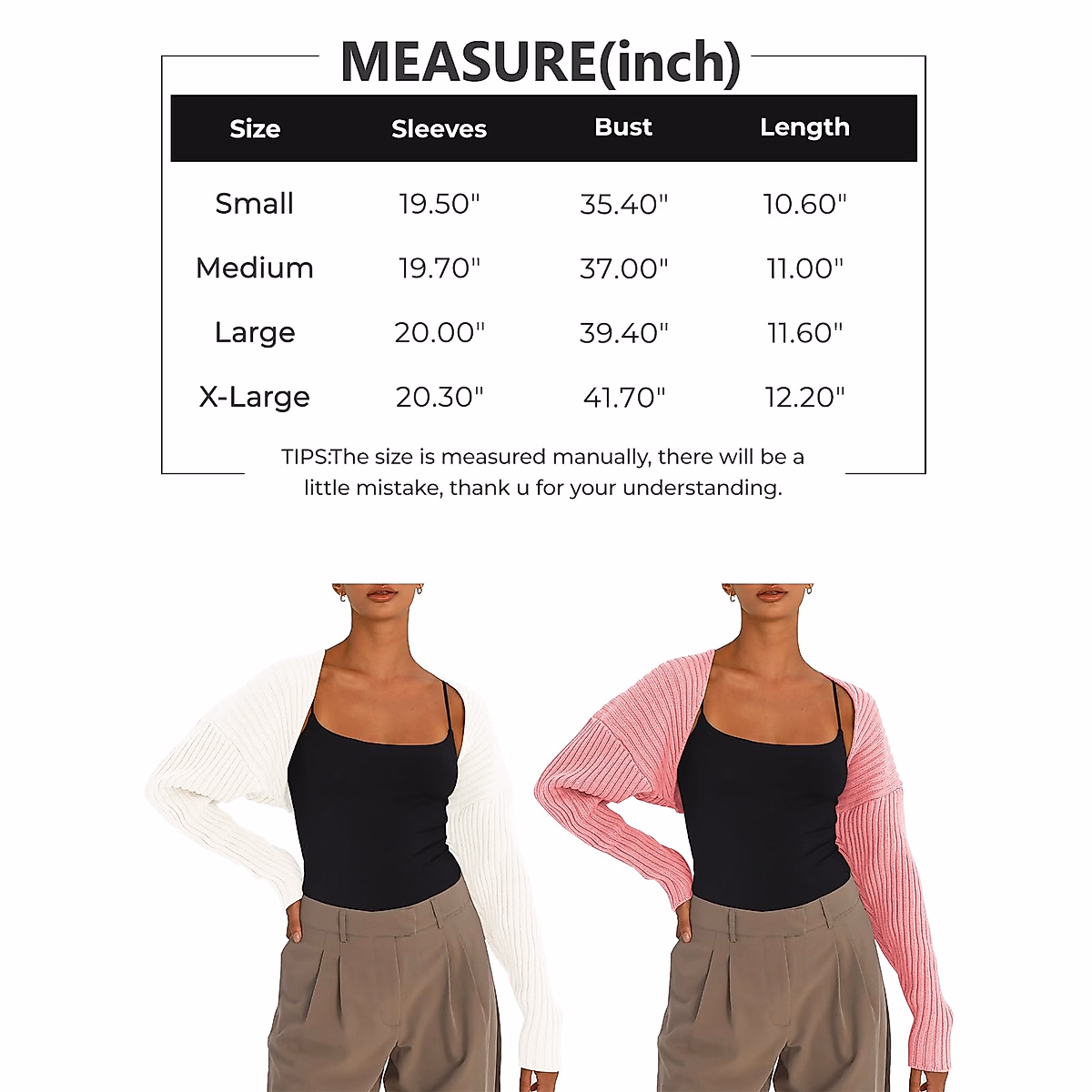 LILLUSORY Womens Crop Cardigans Sweater Bolero Shrug Y2K Cute Tops Fall Fashion Trendy Long Sleeve Outfit 2025 Light Apricot Medium