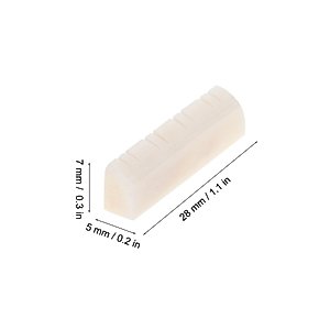 Alomejor Mandolin String Nut Bone Mandolin Bridge Saddle and Nut Instrument Replacement Accessories for 8 String Mandolin