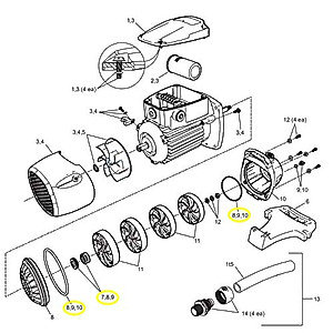 Tiki Island Pool Express Compatible with PB4SQ Polaris Booster Pool Pump 2017–Current Oring Shaft Seal Kit R0734300