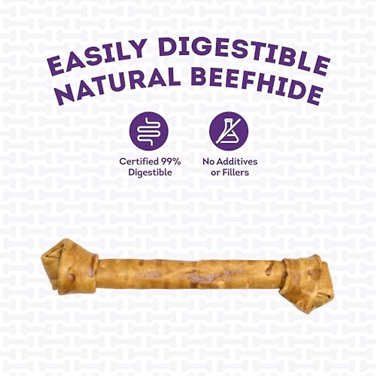 Treatly USA Beefhide Bones 15-17" Dog Chew Treats - Chicken Flavor, 1 Count/1 Pack