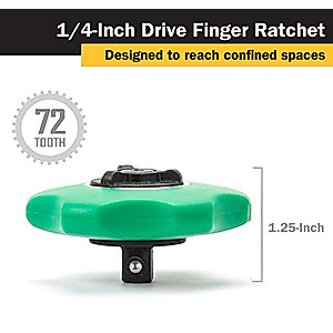 Titan 12090 1/4-Inch Drive 72-Tooth Finger Ratchet
