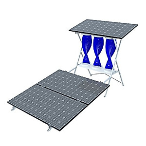 My SolarMill A 1 KW Wind & Solar Hybrid | Home or Commercial Renewable Power System Kit (red white and blue)