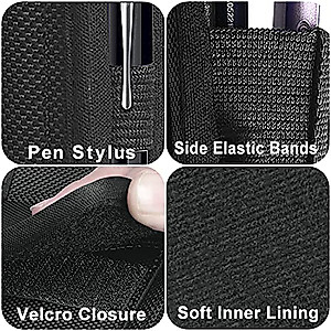 COANJIUO Cell Phone Holster for iPhone 11 12 13 14 Pro Max XR Samsung Galaxy S21 S20 FE S22 Plus Ultra S9+ A13 A53 A12 Moto Nylon Belt Clip Card Holder RFID Blocking Pouch Case, Black
