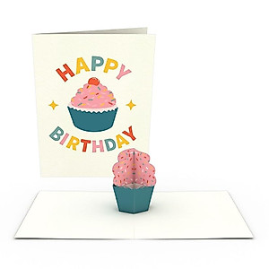 Lovepop Whimsical Birthday Notecards 4 Pack – 3D Pop-Up Greeting Cards – Assorted Fun and Floral Occasion Cards for Mothers, Family and Friends, 4 Card Set, 3.75 x 5.125 inches