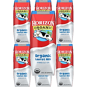 Horizon Organic Milk, 8 Ounce, (Pack of 6) with Bay Area Marketplace Napkins