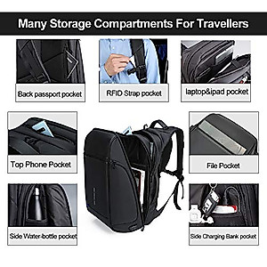 WINKING Travel Laptop Backpack for international travel,Business Anti Theft Slim Durable 15.6" USB Charging Port,Water Resistant Computer Bag…