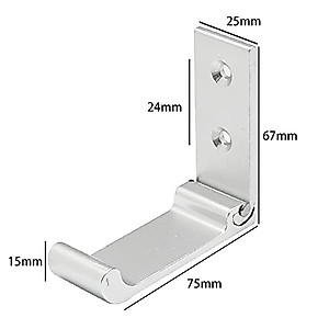 5PCs Folding Coat Hooks, Wall Mounted Hooks for Clothes, Keys, Towels,Aluminum Alloy Coat Hooks,Headphone Holder Hooks for Bags,Hat (Silvery)