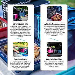 Fancy Panz Insulated Carrier, Casserole Carrier Bag for Hot or Cold Food, Casserole Tray Insulated Bag, Holds 2, Black