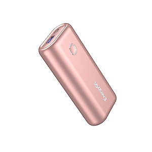 EnergyQC Portable Charger, 10000mAh Portable Phone Power Bank External Battery Pack Compatible with iPhone 13/12/11/X Samsung S10 Google LG iPad and More-Rose Gold