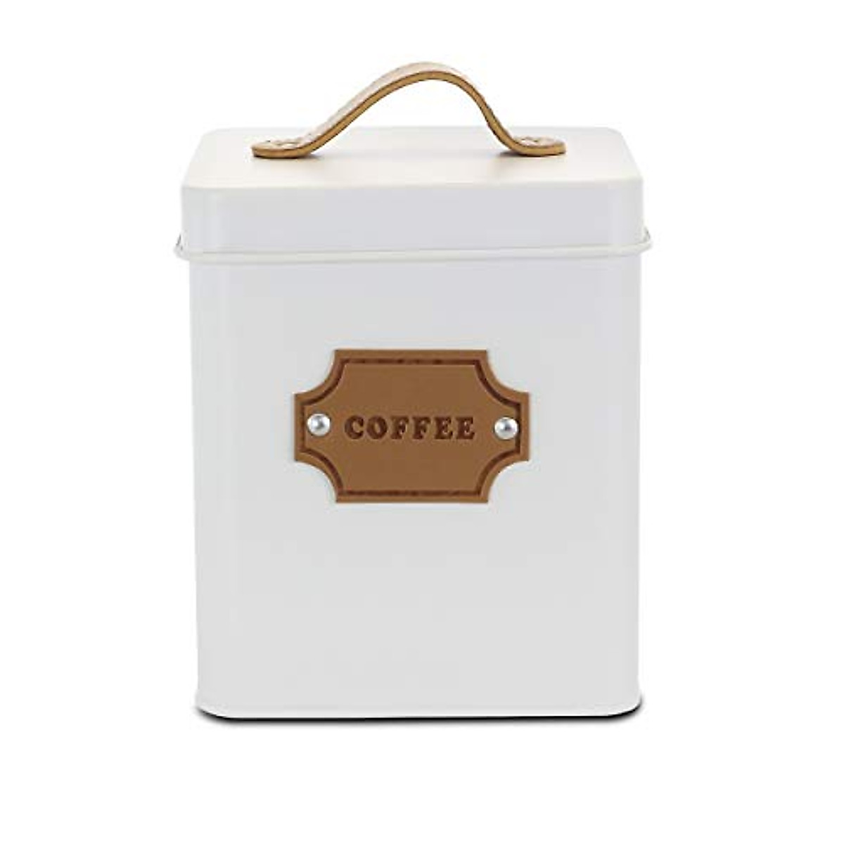 Megachef Storage and Organization Food and Coffee Canister Set Collection, 5 Piece, Matte White