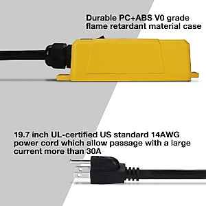 senctrl Automatic Vacuum Switch Allow Power Tool/Table Saw to Turn Vac Cleaner/Accessory On and Off Automatically, Load Sensing, On Delay Prevent Circuit Overload, Shop Dust Collector Off Delay