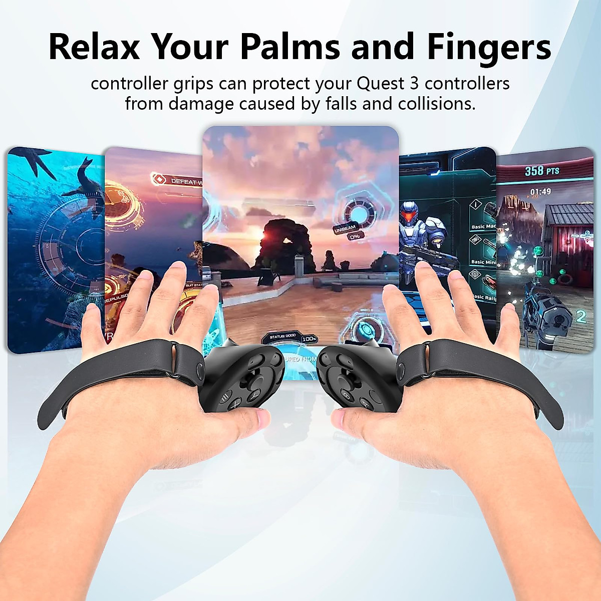 Facial Interface Bracket Face Cover Cushion Pad for Quest 3 Grey