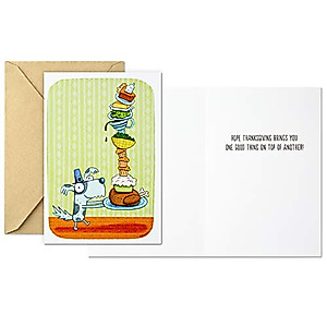 Hallmark Funny Shoebox Funny Thanksgiving Card Assortment (6 Cards with Envelopes)