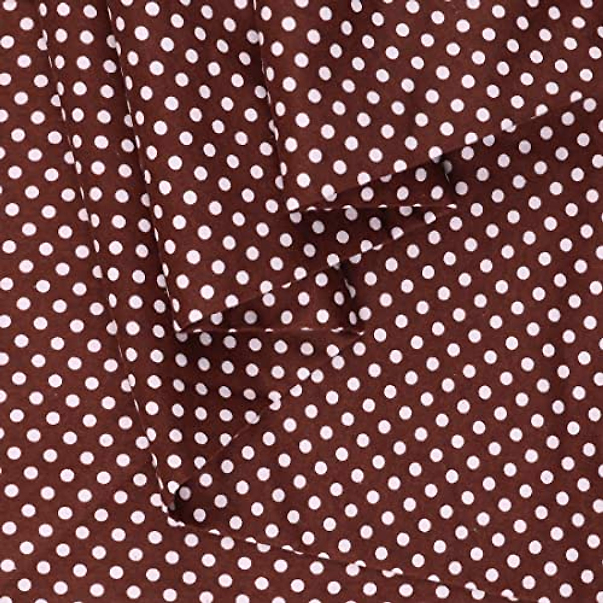 Mook Fabrics Flannel Polka Dot, Brown/White, 15 Yard Bolt