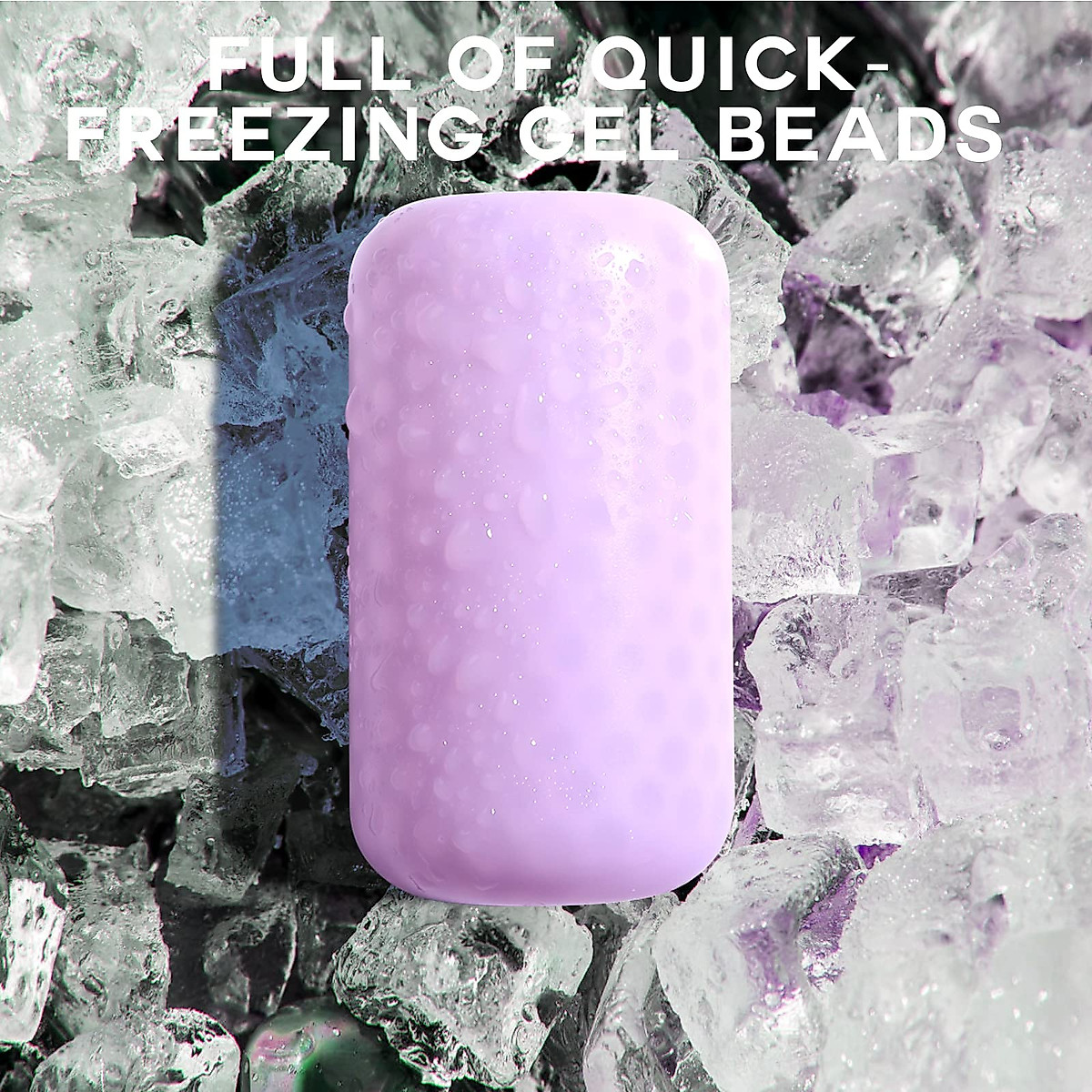 Teenitor Purple Ice Roller for Face, Anxiety Relief Items, Ice Face Roller Skin Care, Cold Face Roller for Puffiness, Face Roller Freezer Facial Massager Skin Care Tools