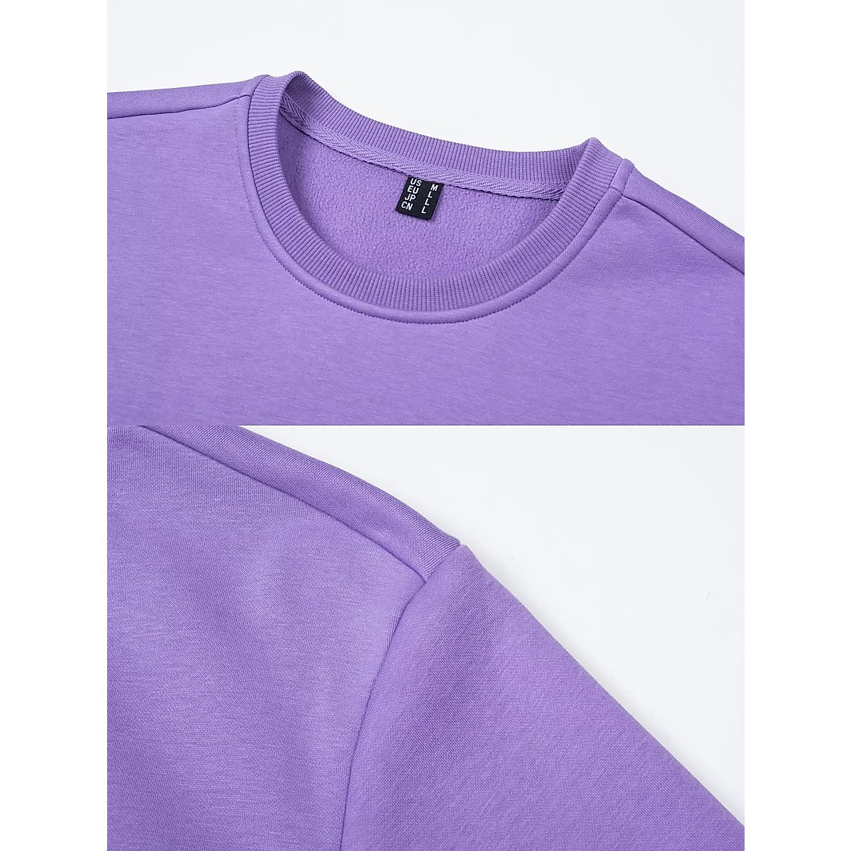 KEFITEVD Men's Sweatshirt Crewneck Athletic Tops Thick Long Sleeve Sweatshirts Heavy Warm Fleece Polar Lined Pullover Shirts for Men Army Green