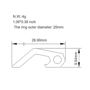 Titanium Keychain Mini Beer Bottle Opener with Stainless Steel Key Rings by Fanycs