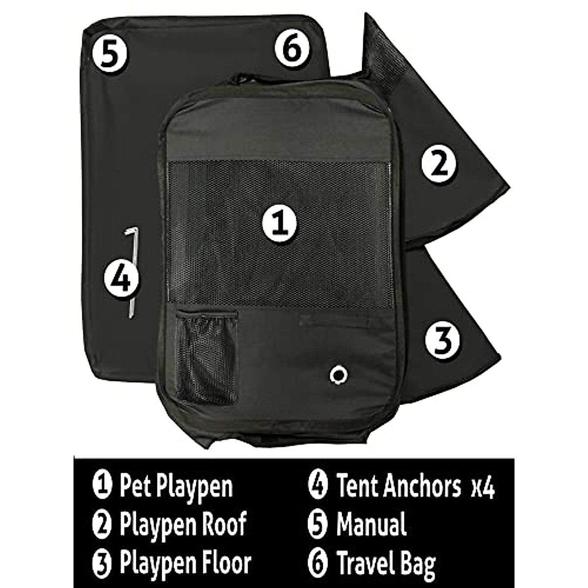 Portable Pet Playpen 45 * 45 * 22" Premium Large Size Puppy Kennel - Best for Small and Medium Size Dogs and Cats - Simple Folding Design for Easy Storage