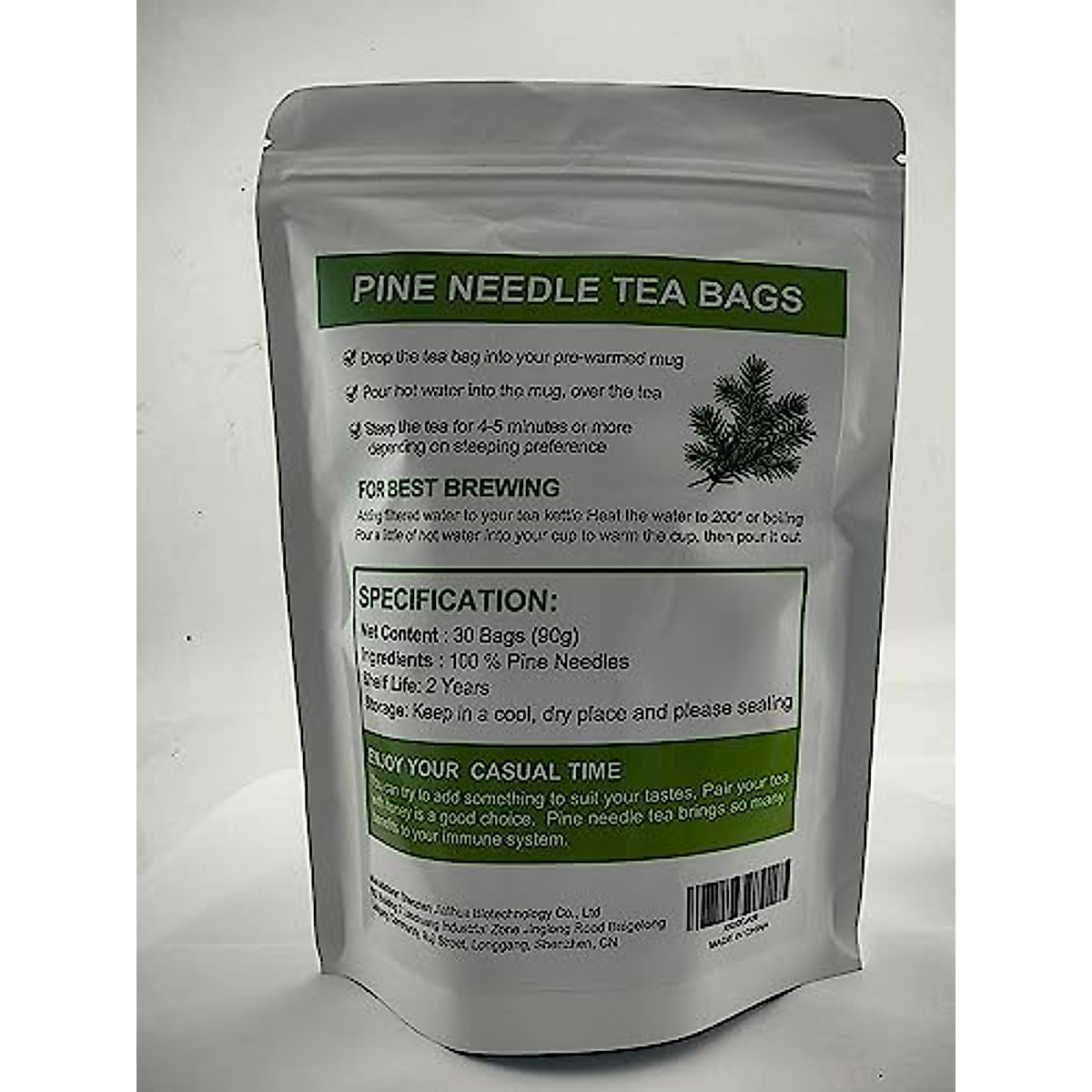 Organic Pine Needle Tea Bags, Natural Herbal Caffeine Free Teabag, Premium Pine Needles 30 Tea Bag - Strengthens Immunity