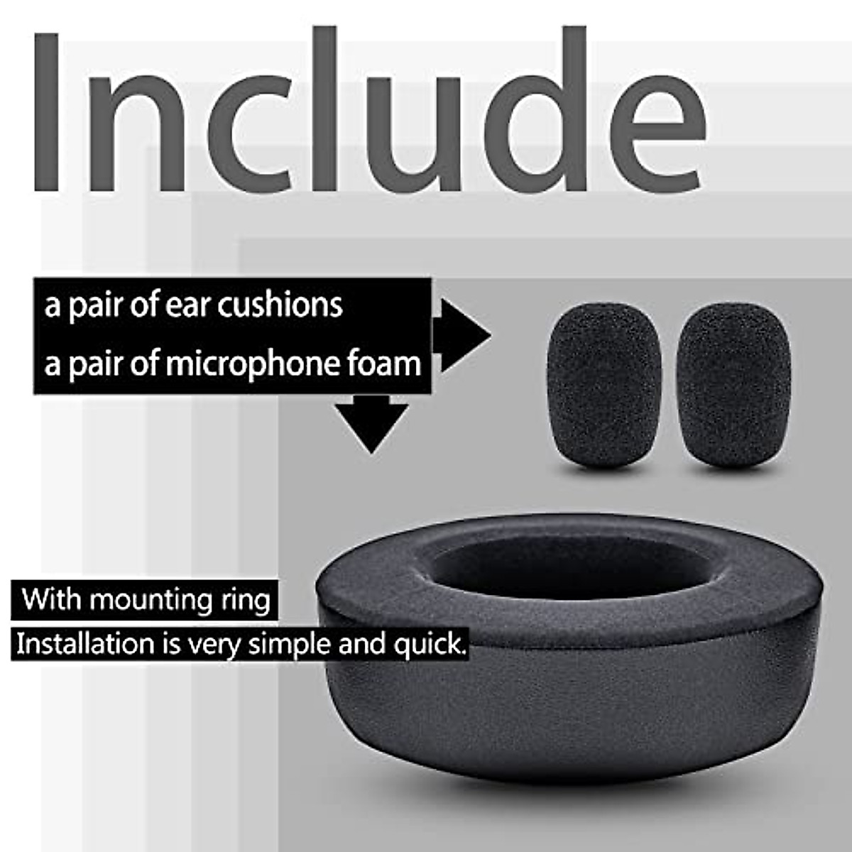 Virtuoso XT Cooling Gel Earpads Replacement for Virtuoso XT Headset - Thicker Memory Foam/Breathable Fabric (Hybrid Ice Silk Fabric Cooling Gel)