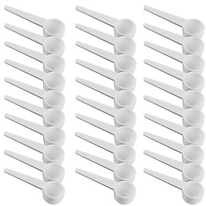Twdrer 40PCS 15ml/15cc Food Grade Plastic Tablespoon Measuring Spoons,Coffee Scoops Tablespoon with Long Handle for Measuring Coffee,Grains,Protein,Spices