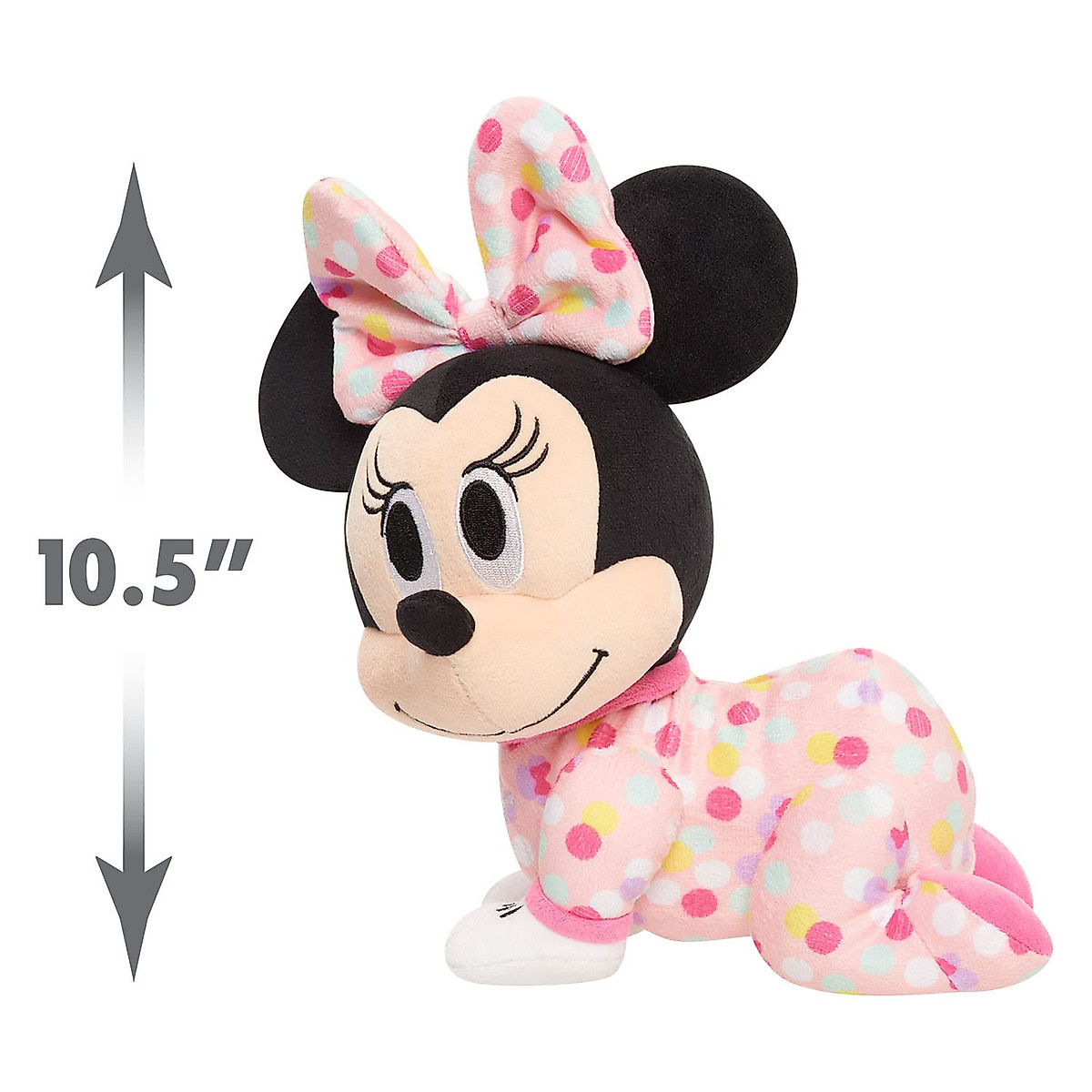 Disney Baby Musical Crawling Pals Plush Minnie Mouse, Stuffed Animal, Officially Licensed Kids Toys for Ages 09 Month by Just Play