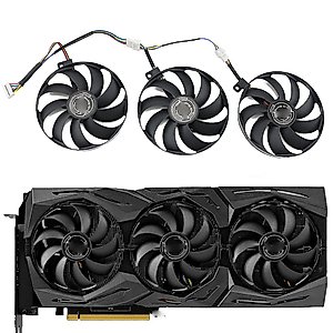 CCVA T129215SU 7Pin GPU Card Cooler Fans for ASUS ROG StrixGeForce RTX 2060 2080 2080 Ti or RX 5600 XT RX 5700XT Fan 1 Set