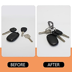 Anewsun Keychain 3 Pieces Metal Car Fob Key Chain Holder Clip, Carabiner Key Chain Ring Holder for Belt, Quick Release Keychain Clip for Men & Women, Gunmetal…