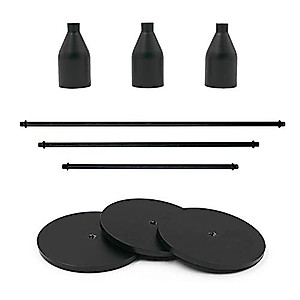 Set of 3 Candle Holders Black Taper Candlesticks Wedding Dinning Party Table Decorative Candelabra Modern Holder for 3/4 Inch Thick Candle & LED Candles