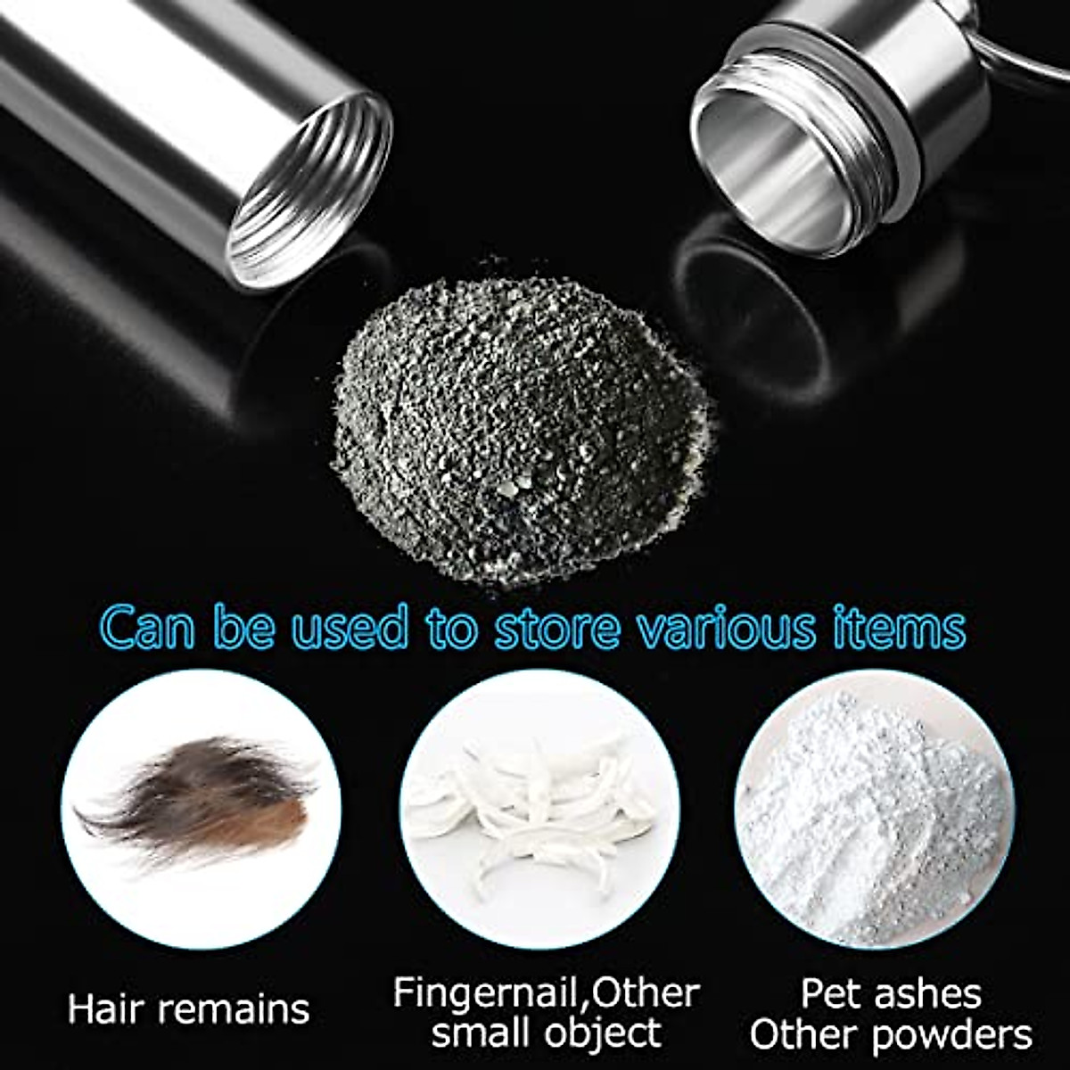 ChunlongFour Waterproof Cremation Pet Urns Keychain for Dogs Ashes, Cylinder Cat Dog Urn for Pet Ashes Cremation Keepsake Memorial Ashes Jewelry Pend