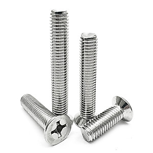 DGZ 25pcs M8-1.25 X 20mm Stainless Steel Flat Head Phillipsl Machine Screws Bolts,Countersunk Machine Screws