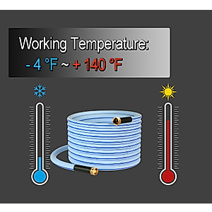 Atlantic Heavy Duty Garden Hose 5/8 Inch x 1 ft Blue, Short Connection Leader Hose (1 Foot)