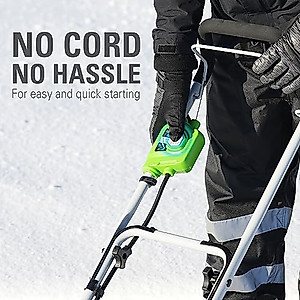 Greenworks 40V (75+ Compatible Tools) 16” Cordless Snow Blower, 5.0Ah Battery and Charger Included, SN40B410