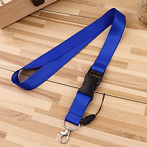 juanooo Cool Blue Key Lanyard for Men Women Teachers Staff Detachable Badge Keychian Lanyard for ID Badges Flat Neck Lanyard
