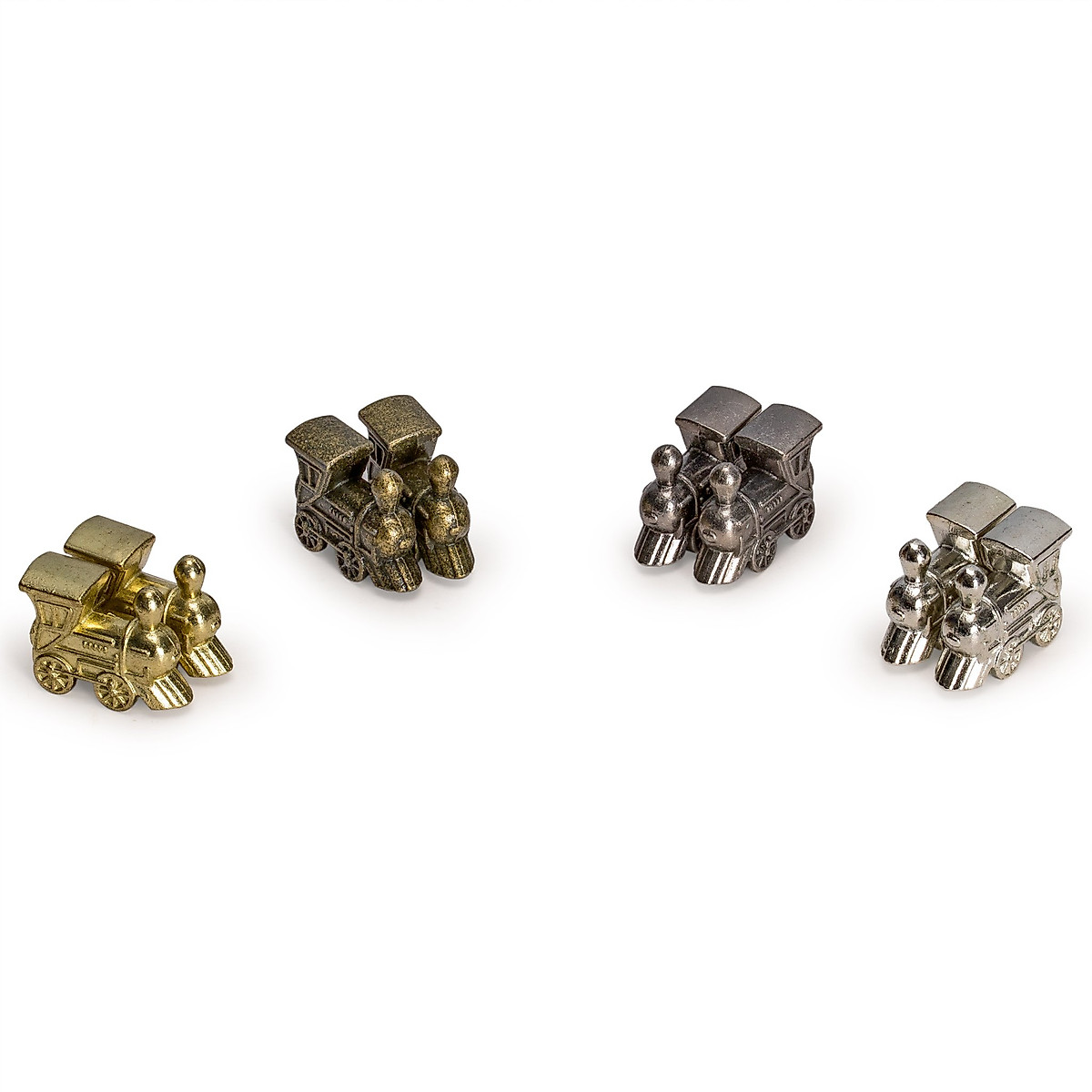 Yellow Mountain Imports Metal Die-Cast Mexican Train Domino Train Markers - Set of 8