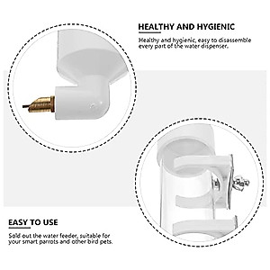Balacoo Bird Drinker Waterer Parrot Automatic Drinking Device Water Feeder for Parakeet Cockatiel Conure Lovebird African Grey Macaw Clear