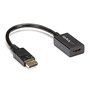StarTech.com DisplayPort to HDMI Adapter - DP 1.2 to HDMI Video Converter 1080p - DP to HDMI Monitor/TV/Display Cable Adapter Dongle - Passive DP to HDMI Adapter - Latching DP Connector (DP2HDMI2)