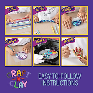 Craft & Clay Handprint Dish Kit - Arts and Crafts for Kids - Make Your Own Hand Bowls - Preteen Girls Art Activities Kits - Best Christmas Gifts for Ages 6, 7, 8, 10-12 - Tween Kid DIY Clay Activity
