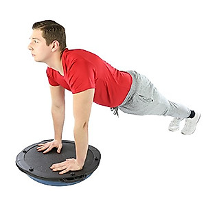 CanDo Dome Balance Trainer 55cm with Non-Skid Base for Balance Training, Strength Building, and Cardio Exercises for Home, Gyms, and Clinics, Includes Resistance Cords and Air Pump