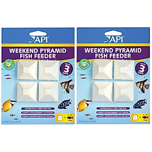API Weekend Pyramid Fish Feeders, 8 Count Total, Feeds 5 to 10 Fish Up to 3 Days Each