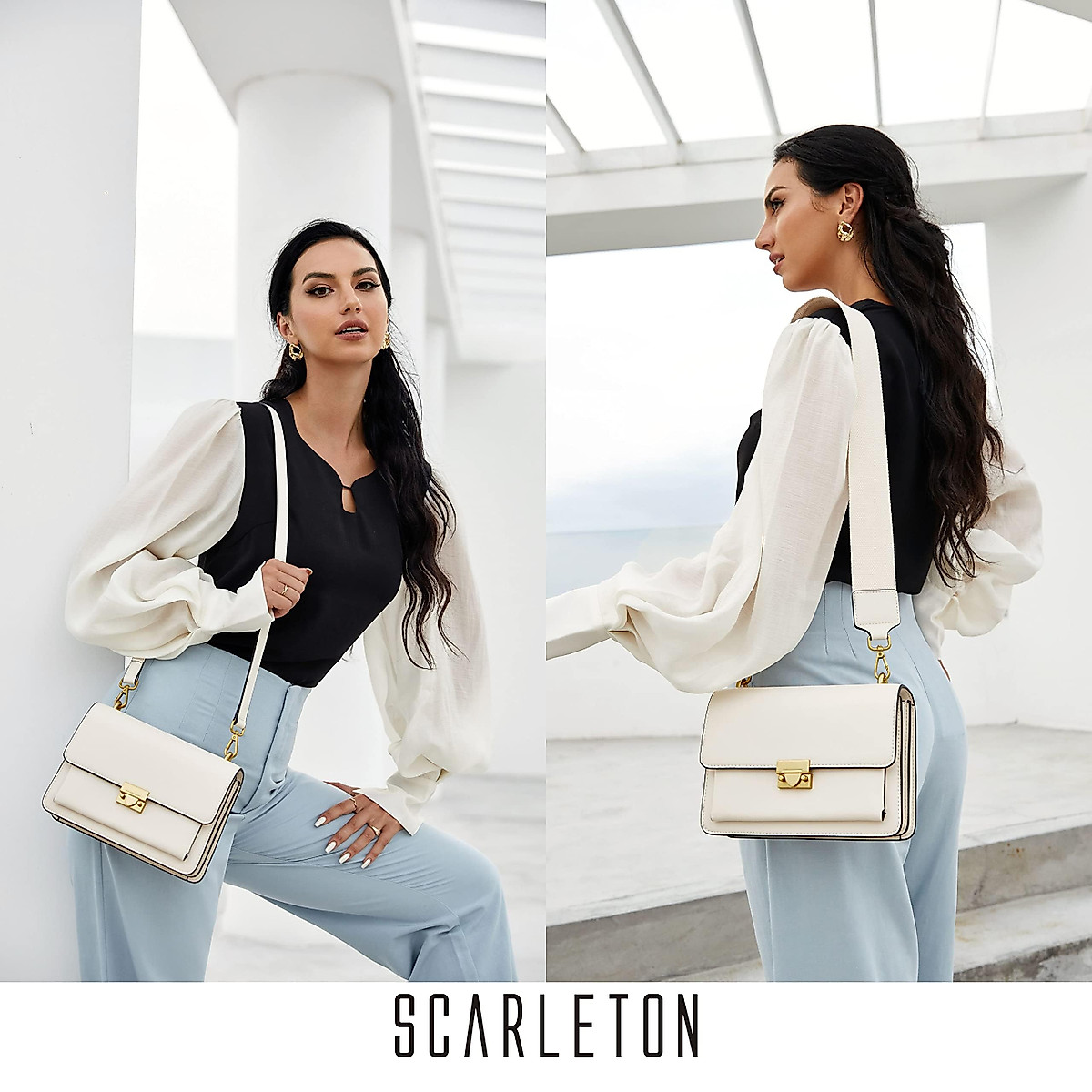 Scarleton Pearl Purses for Women, Crossbody Bags for Women, Lightweight Shoulder Bag w/ 2 Straps for Party & Casual, H209113 - Green